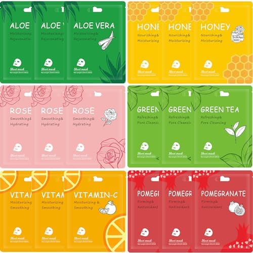 Amazon.com : Dimsile 32 Pcs Combo Essence Face Masks Skincare ...