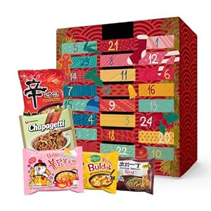 NASCHMASCHINE Advent Calendar 2025, 24 Varieties Instant Noodles ...