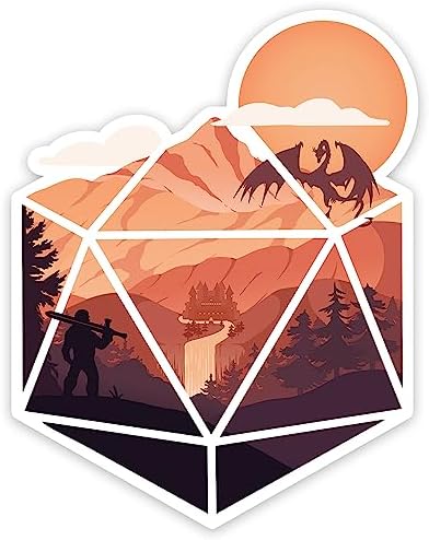 Amazon.com: Glassstaff The d20 Hero DND Stickers – Dungeons and Dragons ...