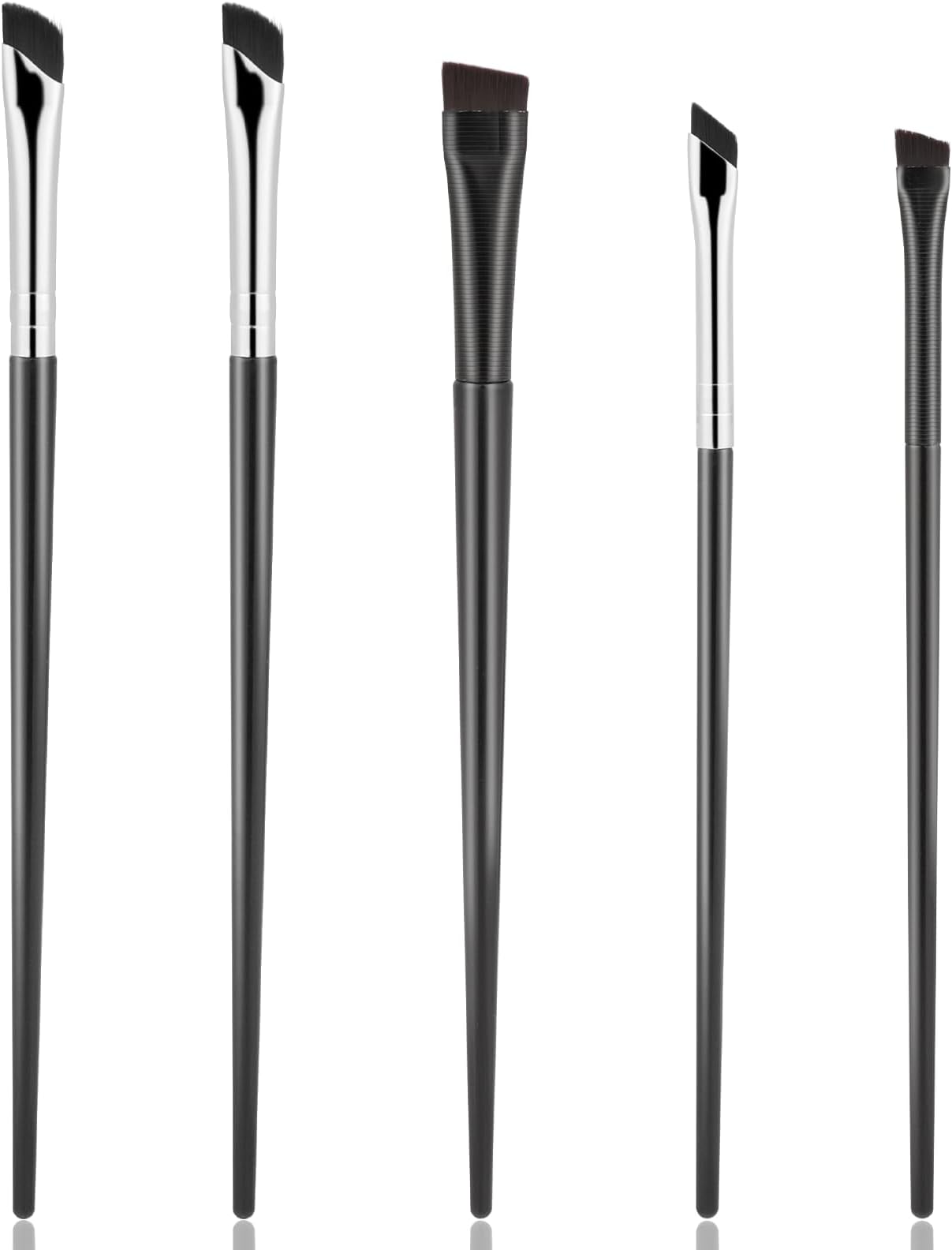 Amazon.com: 3 Pcs Fine Angled Eyeliner Brush Thin Eyebrow Brush Set ...