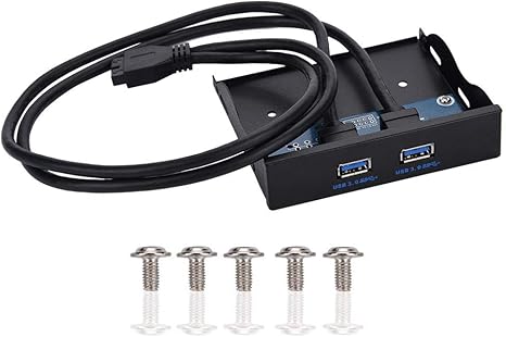 Amazon.com: USB HUB Front Panel with 2 USB 3.0 Ports, 3.5 Inch Multport ...