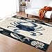 Amazon.com: Nautical Coastal Coral Area Rug 2'7''x 5', Modern Outdoor ...