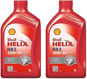 Shell Helix HX3 20W-50 (1 Litre) (Pack of 2) : Buy Online at Best Price ...