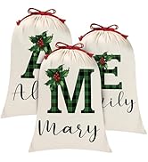Amazon.com: Custom Initial Christmas Santa Sack, Personalized Xmas Gift ...