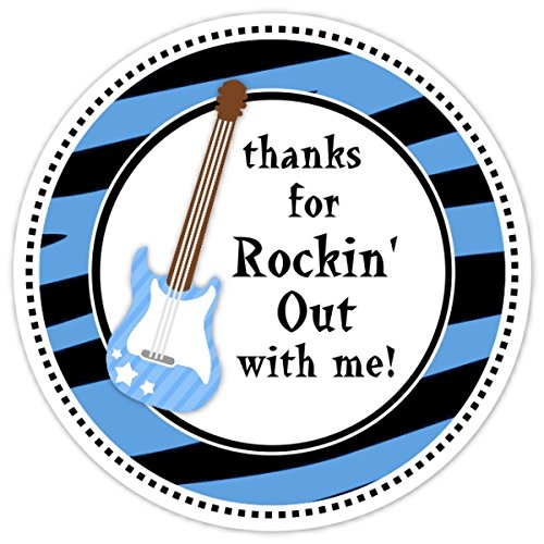 Amazon.com: Rock and Roll Party Birthday stickers, Rockin' Birthday ...