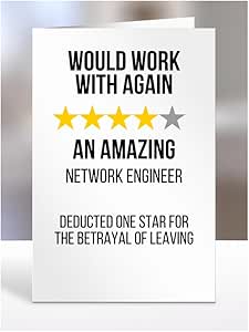 Would Work with Again, Funny Leaving Card for Network Engineer ...