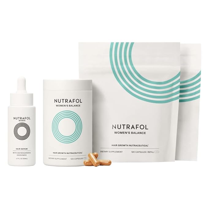 Amazon.com : Nutrafol Women's Balance Hair Growth Supplement and Hair ...