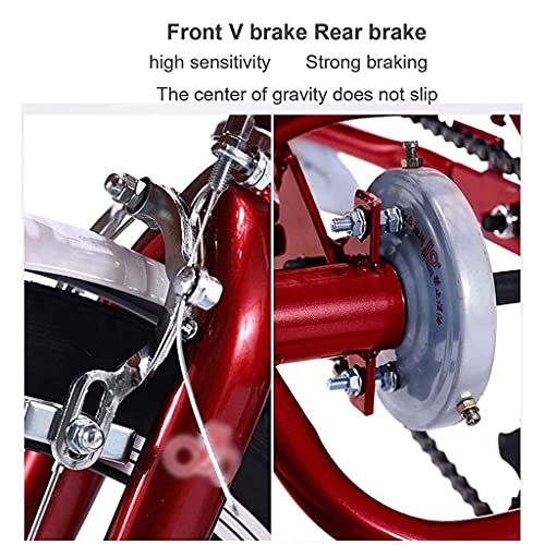 ZJZ Driewielige fiets 20 Inch Trike Fiets Verstelbare Rugleuning Seat 3 ...