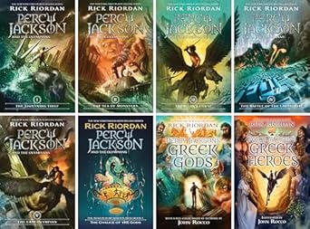 Percy Jackson and the Olympians Series Set (8 Books): Lightning Thief ...