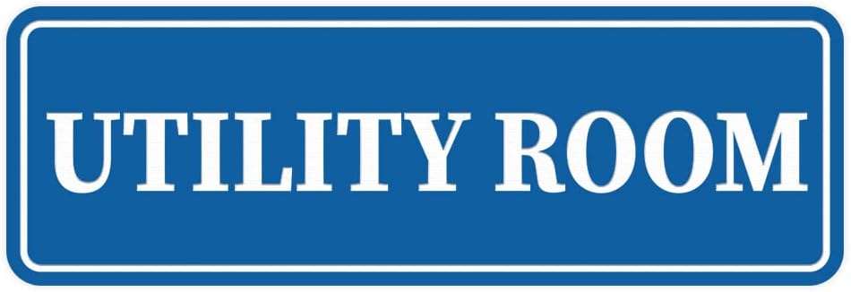 Amazon.com : Standard Utility Room Sign - Blue - Small (1 Pack ...