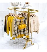 Amazon.com: SPTZQURY Round Garment Rack, Floor Standing Iron clothes ...