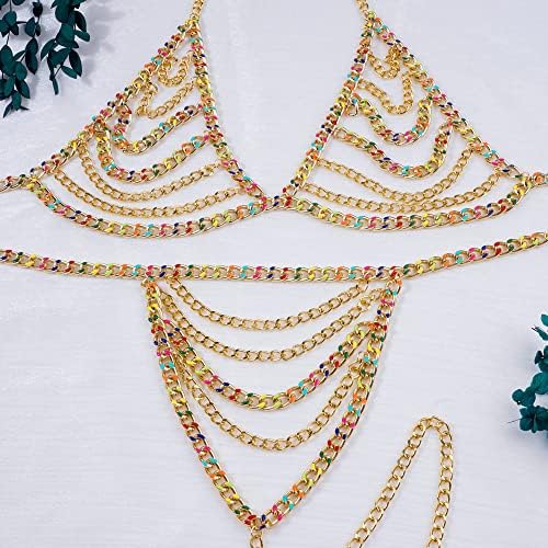 Amazon.com: CCbodily Body Chain Jewelry for Women - Fashion Boho ...
