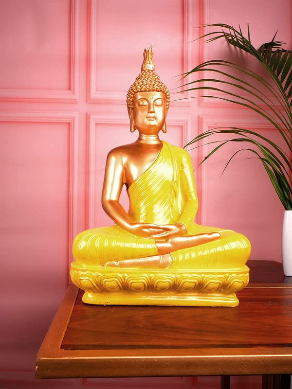 THE WHITE INK DECOR Premium Buddha Figurine, Palm Buddha Hand Statues ...
