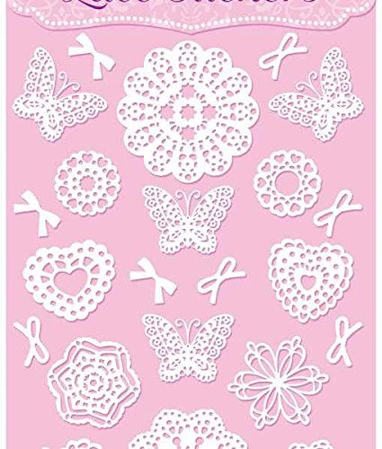Eleganza Lace Stickers Pattern White Adhesive Craft Stickers Selection ...