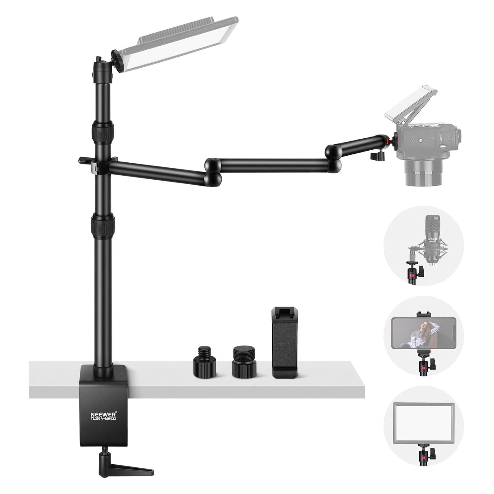 Neewerupgraded Overhead Camera Rig With Trifold Camera Boom Arm Max ...