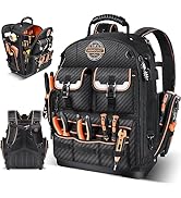 Tool Backpack with 2 Small Tool Bags - LOKASS Backpack Tool Bag Heavy ...