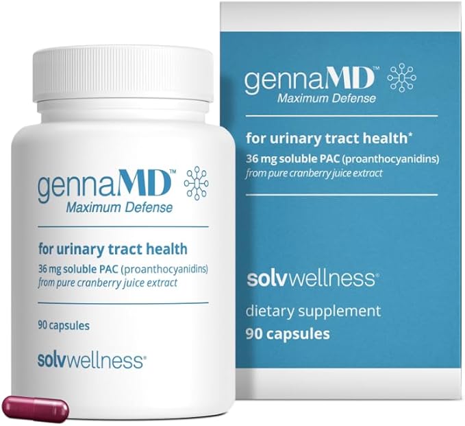 Amazon.com: Solv Wellness GennaMD - Maximum UTI Defense - 36 mg Soluble ...