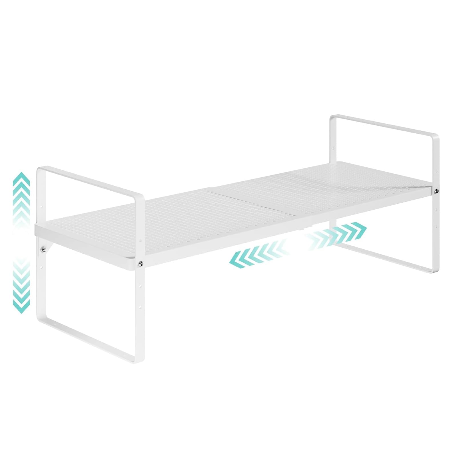 Amazon.com: jkxoo Expandable Cabinet Shelf Organizers, Stackable Metal ...