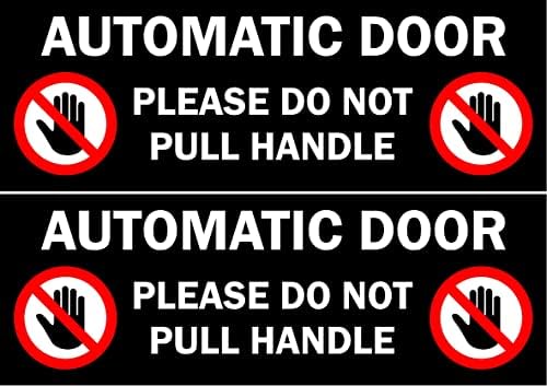 Automatic door keep clear Safety sign - Self adhesive sticker 150mm x ...