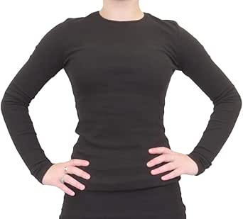 KIKI RIKI Kikiriki Ribbed Long Sleeve Top Black L at Amazon Women’s ...