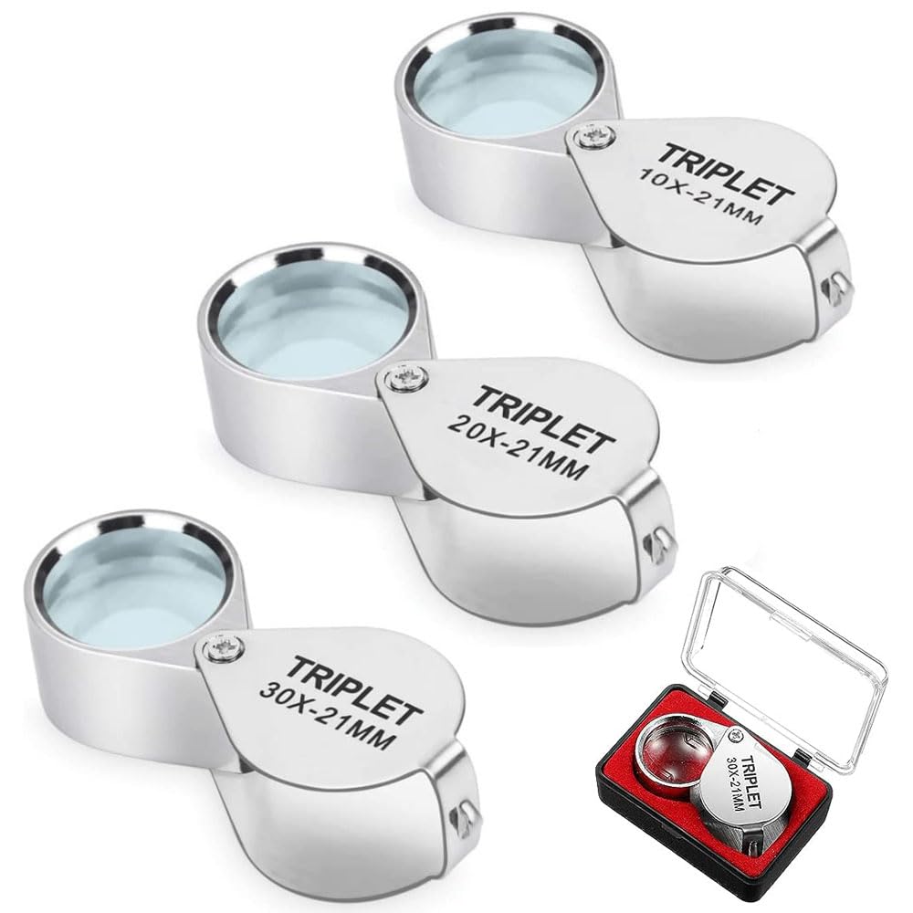 Snapklik.com : 3 Pack Jewellers Eye Loupe - Lens 10x 20x 30x Glass ...