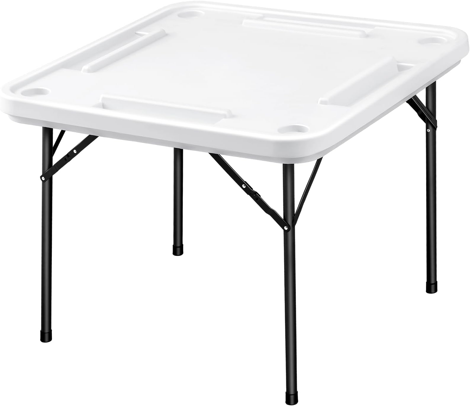 Amazon.com: Flash Furniture Silas 34.5" Square Folding Card Table with ...