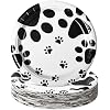 Amazon.com: AFZMON Paw Print Party Plates Patrol Birthday Decorations ...