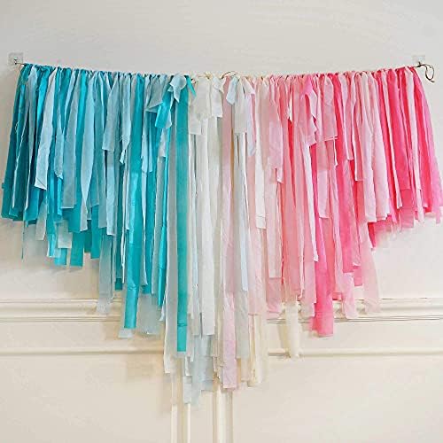 Amazon.com: Melody Fantasy 200 Plastic Strips Pink Blue White Streamers ...