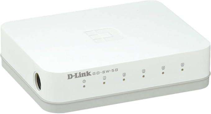 D-Link GO-SW-5G 5 Port Gigabit Easy Desktop Switch, Hub, Internet ...