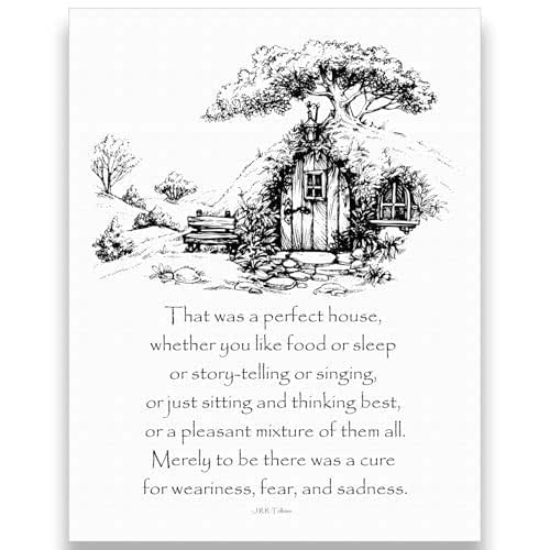 Amazon.com: Hobbit Hole House Artwork - J.R.R. Tolkien Quote - A ...