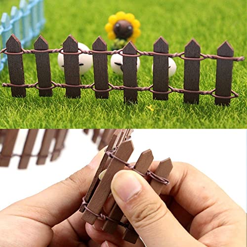 Hju Mini Garden Fence for Landscape DIY Miniature Garden Fence Small ...