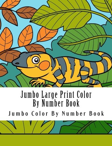 Amazon.com: Jumbo Large Print Color By Number Book: Cats, Fruit ...