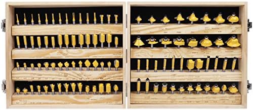 Yonico 70 Piece Router Bits 1/4 Shank- Tungsten Carbide Router Bit Set ...
