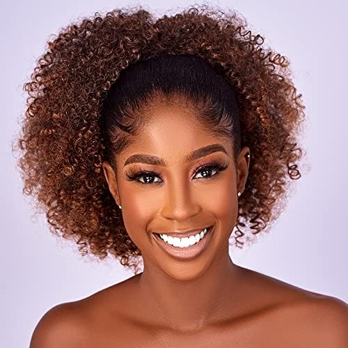 Amazon.com : CECINILL Afro Puff kinky curly Drawstring Ponytail ...