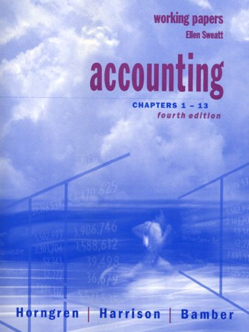 Accounting: Chapters 1-13 : Working Papers: Horngren, Charles T ...