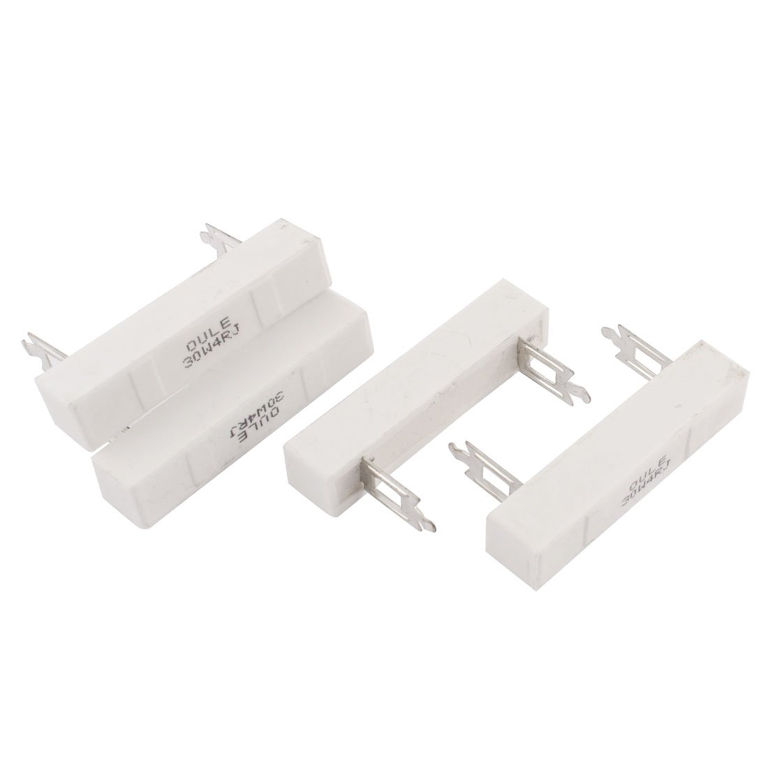 Replacement Resistor 4 Pcs 30W 4 Ohm 2 Pin DIP Mount Vertical Ceramic ...
