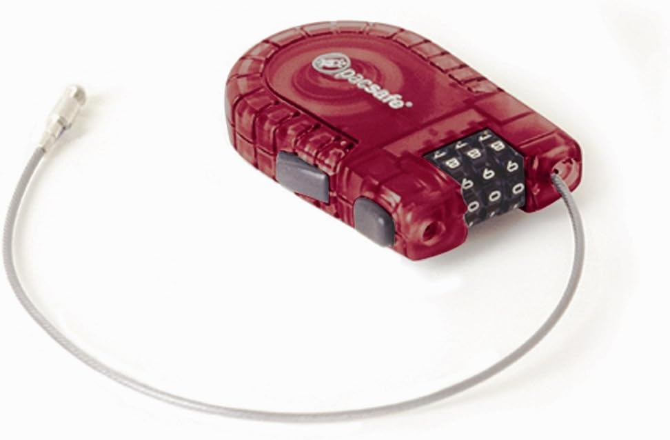 Amazon.com: Pacsafe RetractaSafe 200 Anti-Theft Retractable Cable Lock Red