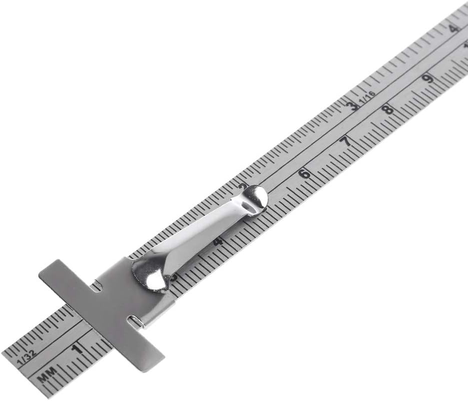 Amazon.com: 6" Stainless Steel Pocket Rule Handy Ruler with inch 1/32 ...