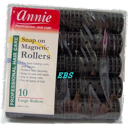 Amazon.com : Annie Snap on Magnetic Rollers 7/8" Black 10 packs : Hair ...