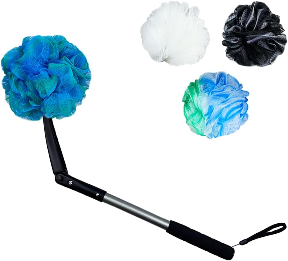 Amazon.com: 2Pack Loofah Sponge, Qewro Dual-Sided Loofah on a Stick ...