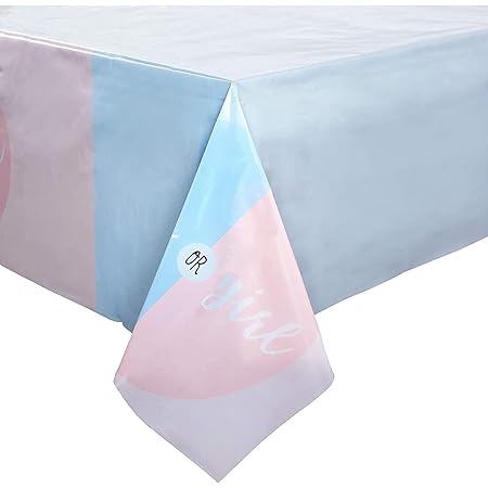 Amazon.com: Plastic Table Covers with Pink and Blue Confetti for Gender ...