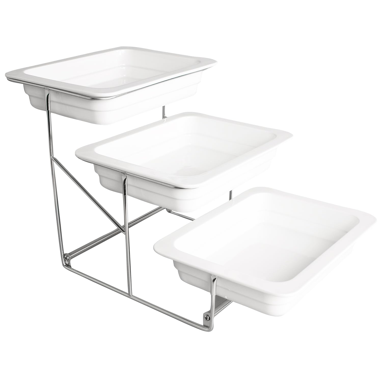 Amazon.com: Creativity Home 3 Tier Serving Tray Set Porcelain Tiered ...