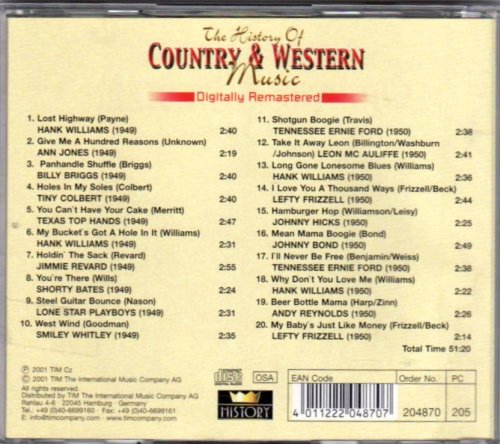 The History of Country & Western Music Vol. 18 - Amazon.com Music
