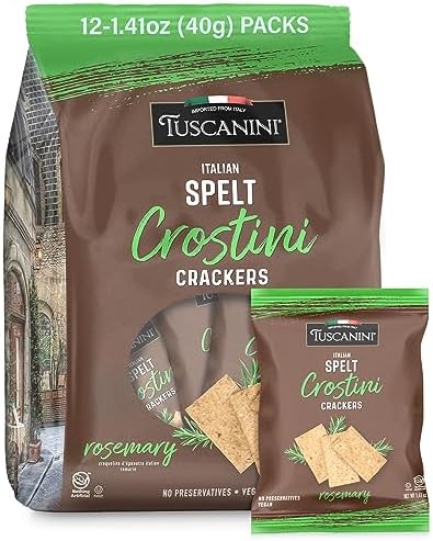 Amazon.com: Tuscanini Italian Crostini Crackers, Rosemary (12 Single ...