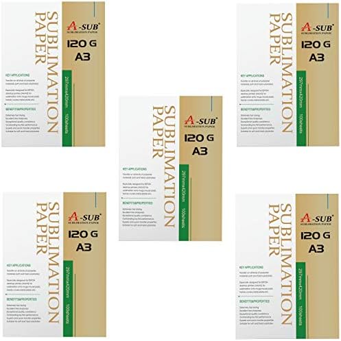 A-SUB Sublimation Paper A3, 297x420mm, 500 Sheets, 120gsm, Compatible ...