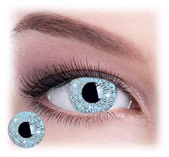 Buy Optify Yearly Crazy Color Contact Lens (Zero Power,Sky Blue,Pack of ...