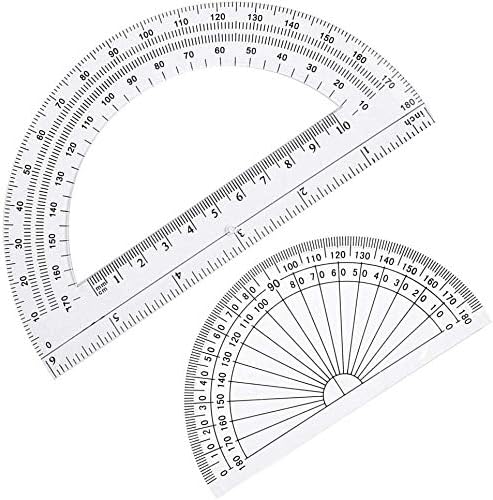 Helix 10cm 180 Degree Protractor Reverse Scale - Pack of 10 : Amazon.co ...