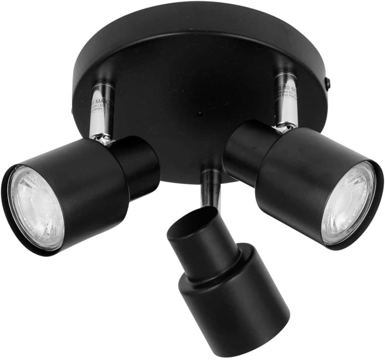 Modern Black Chrome Ice Cube 3 Way IP44 Bathroom Ceiling Light ...