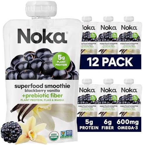 Amazon.com : Noka Superfood Fruit Smoothie Pouches Variety Pack ...
