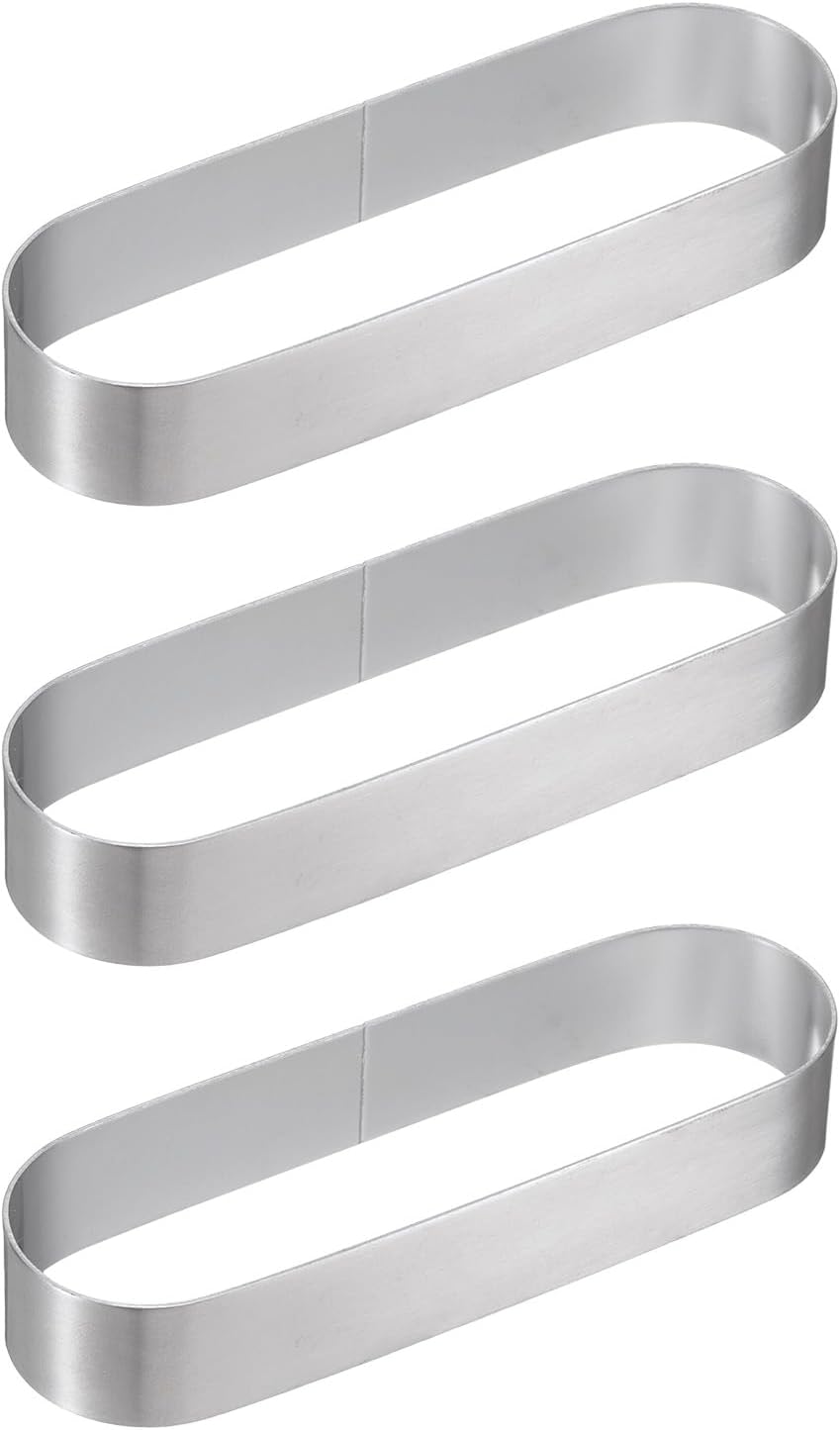Amazon.com: uxcell 3pcs Oval Cake Rings 5.7 x 2.4 Inch Stainless Steel ...